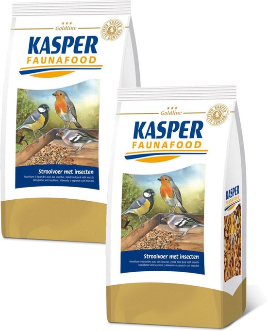 Kasper Faunafood Strooivoer met Insecten - Vogel - Aanvullend voer - 2 x 1 kg | bol.com