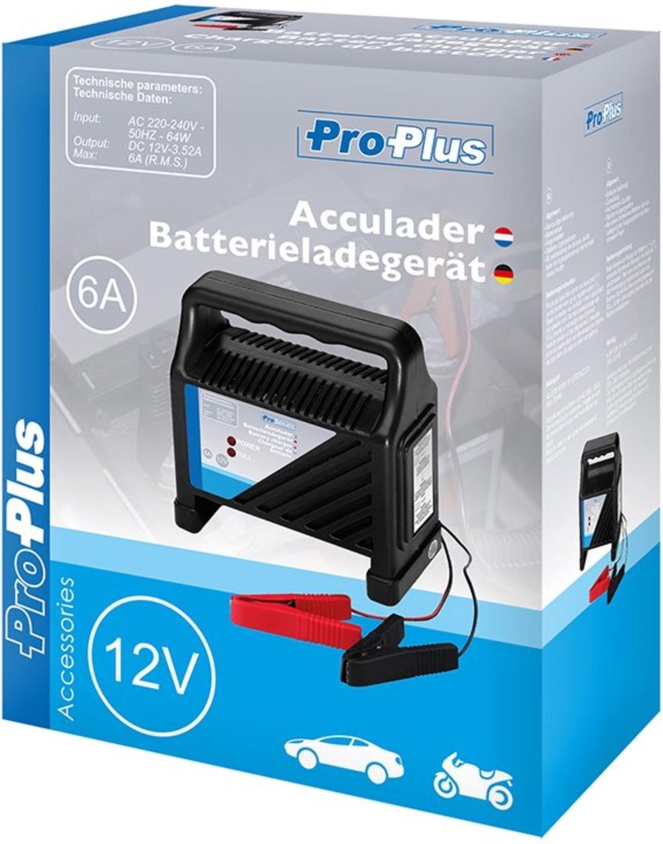 Pro Plus Acculader - 12 Volt - 6 Ampère | bol
