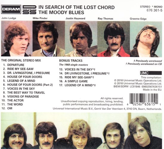 In Search Of The Chord (50th Anniversary Edition), The Moody Blues | CD ...