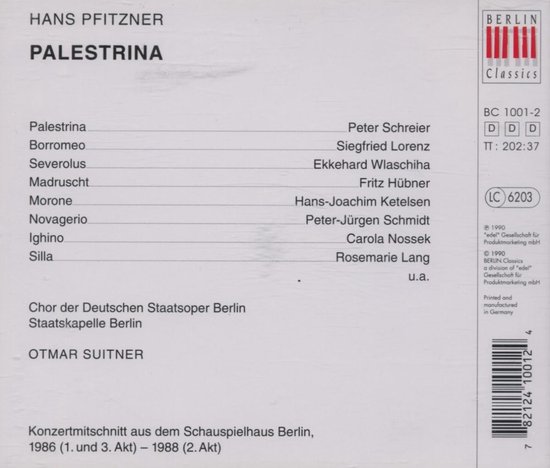 Peter Schreier & Chor der Deutschen Staatsoper Berlin - Pfitzner ...