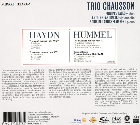 Chausson Trio - Piano Trios (CD), Chausson Trio | CD (album) | Muziek ...
