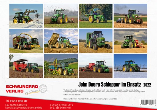 John Deere trekker kalender 2022 | bol