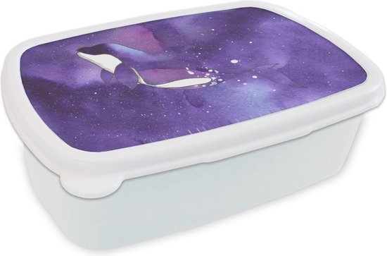 Lunch box Wit - Lunch box - Boîte à pain - Animaux - Baleine - Violet ...