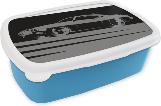 Broodtrommel Blauw - Lunchbox - Brooddoos - Illustratie van een muscle ...