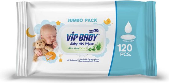 Bebiko VIP Baby Jumbo Billendoekjes Alcohol en Parabenen vrij - Pampers ...