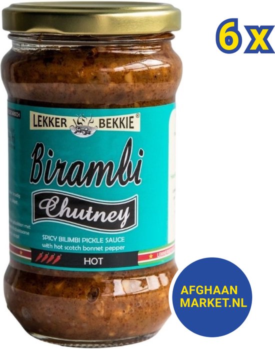 Lekker Bekkie - Birambi Chutney - 6 x 290 ml | bol