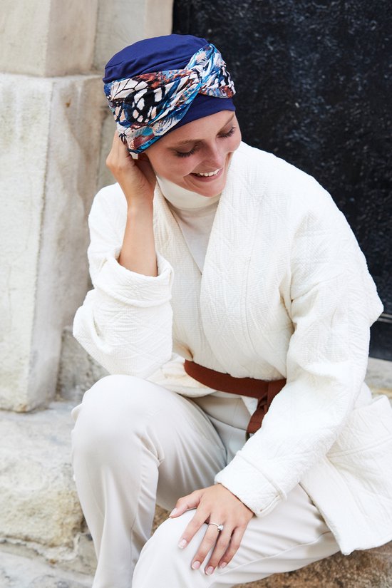 Cap & Bandana | Dames muts set | Meerkleurig Blauw | bol.com