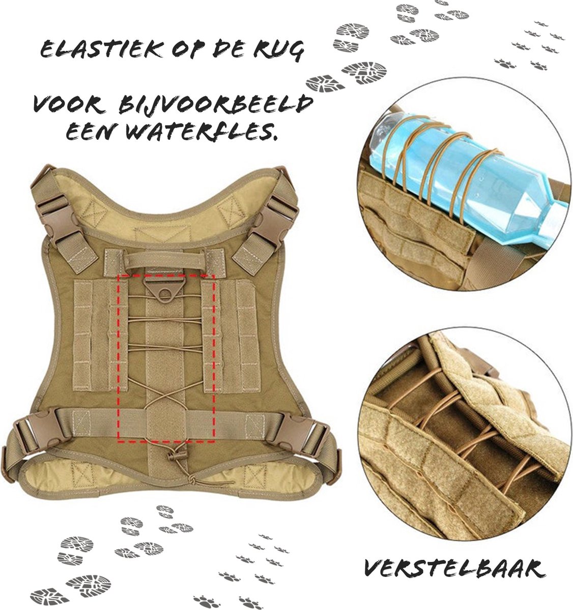 Kamyra® Hondentuig Grote Honden - Hondenharnas Maat L - Hondenriem ...