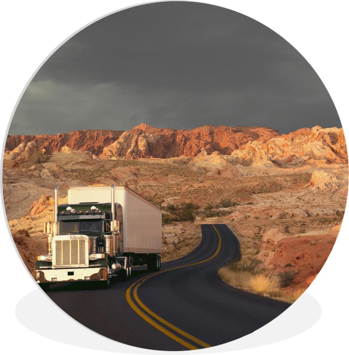 Wall Circle - Wall Circle Indoor - Camion - Route - Rochers - ⌀ 150 cm ...