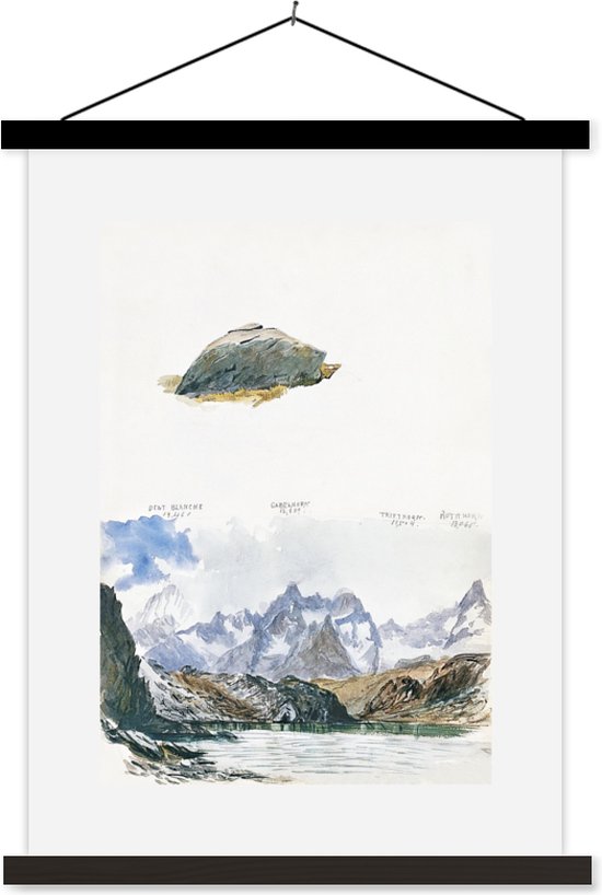 Posterhanger incl. Poster - Schoolplaat - View of Four Mountains from ...