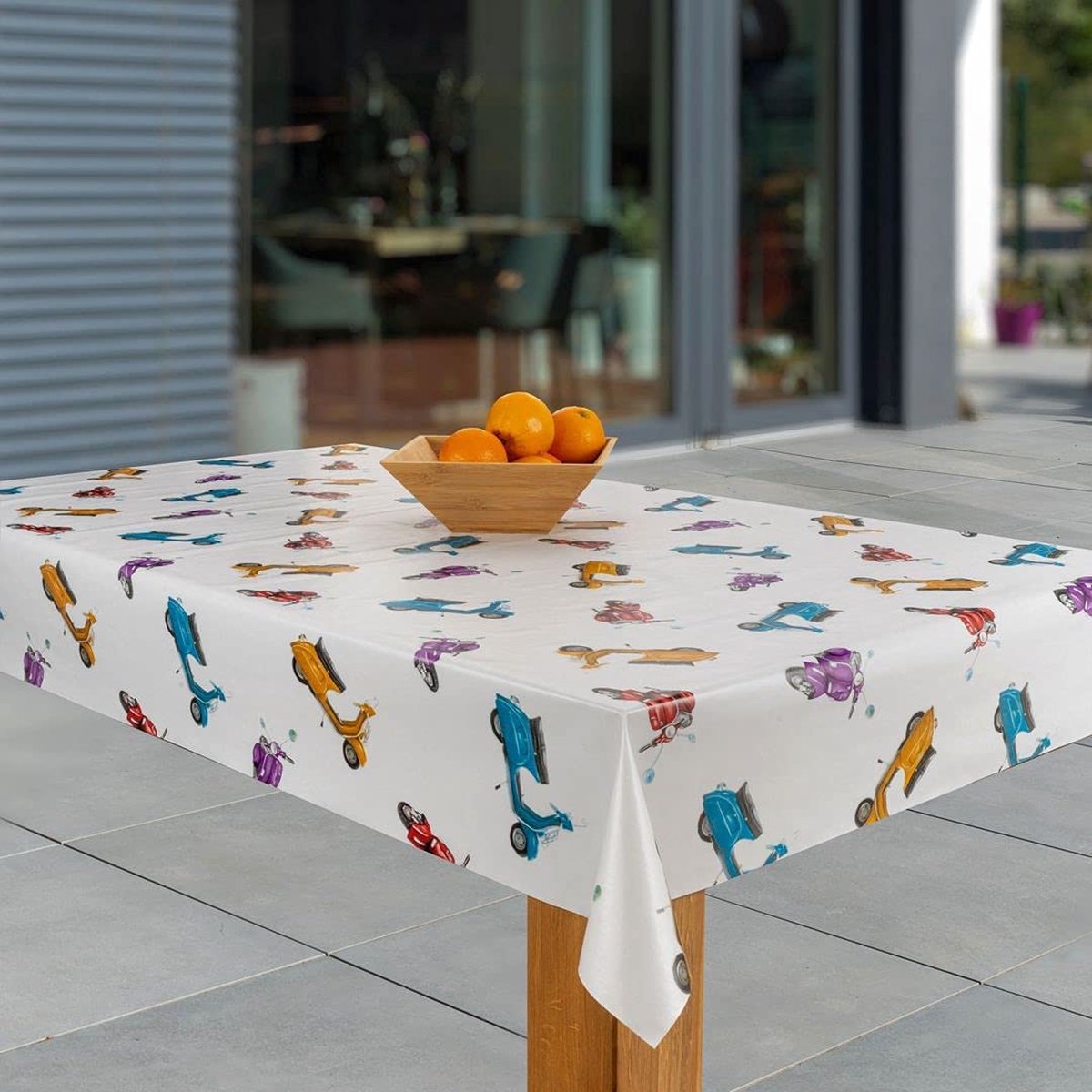 PVC tafelzeil - tafelkleed plastic - op rol geleverd - dessin: Vespa ...