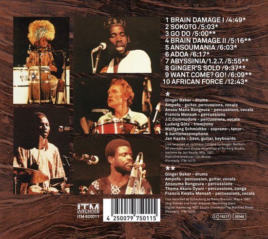 Ginger Baker - African Force (CD), Ginger Baker | CD (album) | Muziek | bol