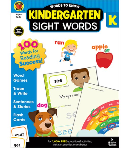 Words to Know- Words to Know Sight Words, Grade K | 9781483849324 ...