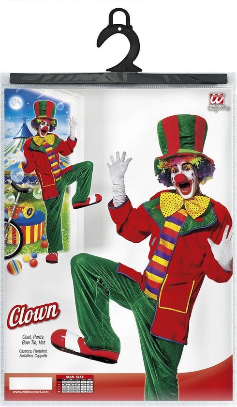Widmann - Clown & Nar Kostuum - Clown, Fluweel Top Hat Kostuum Man ...