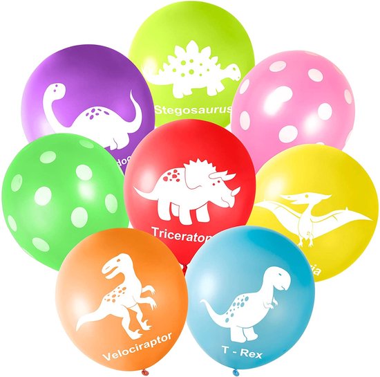BOTC Dinosaurus Ballonnen - 16 PCS * 12" Dinosaurs Latex Balloons - 8 ...