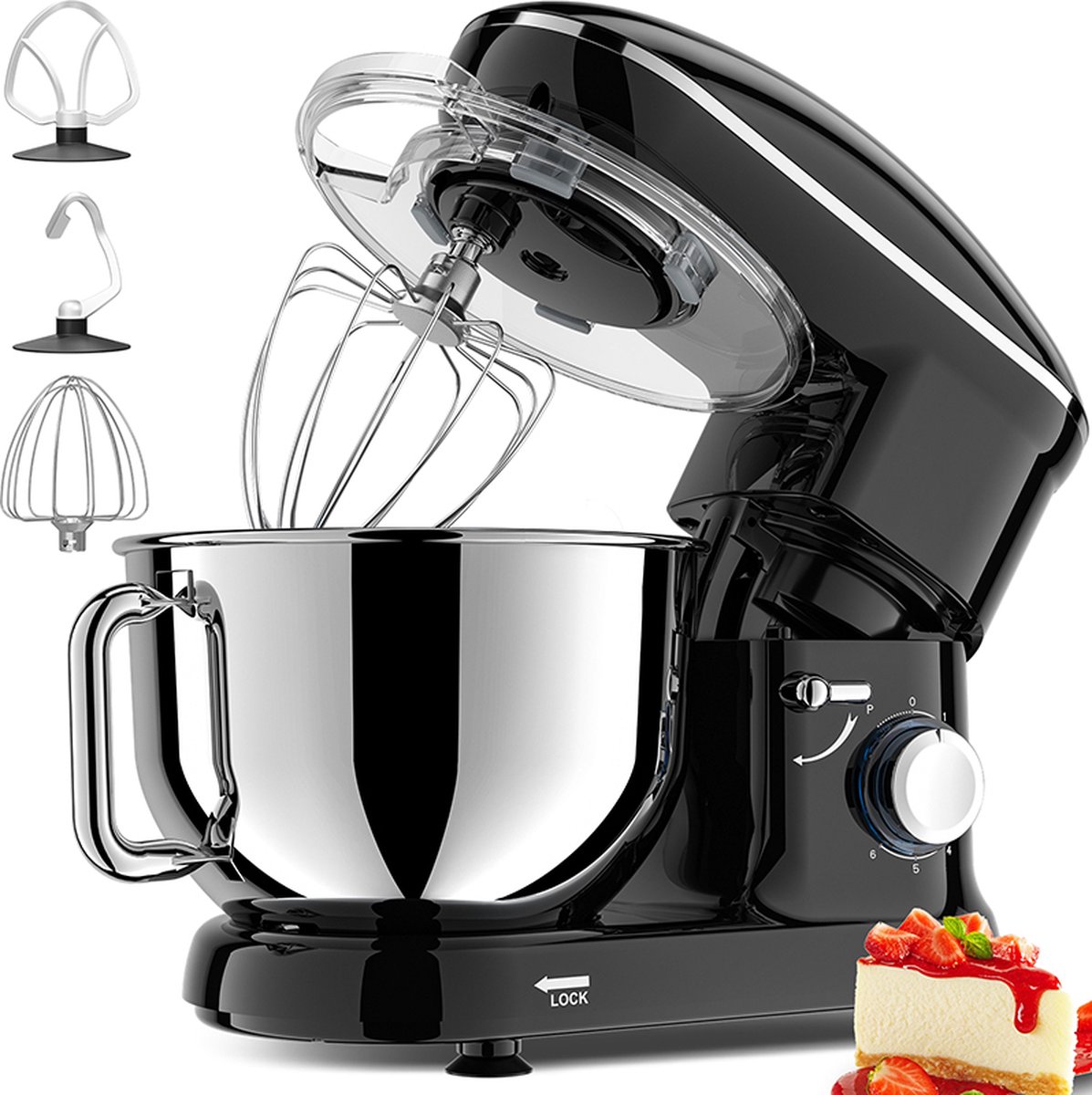 Fentic Keukenmachine - 1400 Watt foodprocessor - Mixer met Garde ...