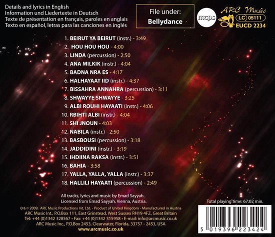 Emad Sayyah - Lebanese Nights - Modern Bellydance (CD), Emad Sayyah ...
