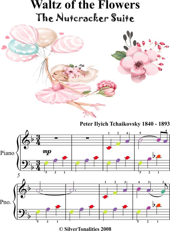 Waltz of the Flowers Nutcracker Suite Easy Piano Sheet Music with ...