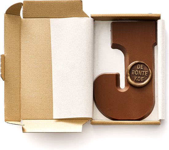 De Bonte Koe Chocolade | handgemaakte Chocoladeletter 'J' | Melk ...