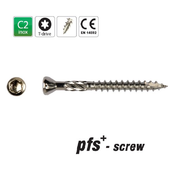 PFS - houtschroeven - schroef - 4x35 deeldraad Tx - 200 stuks | bol