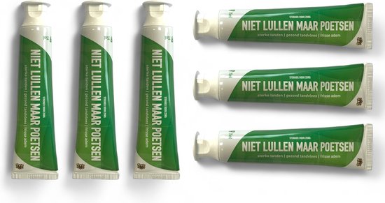 Rotterdam Tandpasta "Niet lullen maar poetsen" - 6 tubes á 75 ml | bol