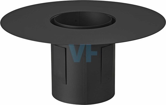 Nedco BV Zwart staal 2 mm 130 mm afdekplaat + nisbus 20 cm | bol