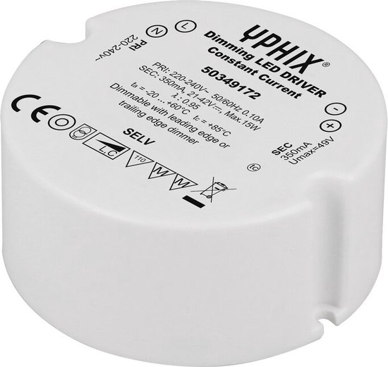 LED Driver 350mA Max. 15W 21-42V dimbaar | bol