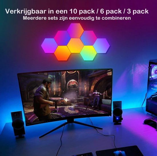 APO Electronics® - Hexagon LED Verlichting - 10 Stuks - Geschikt voor ...
