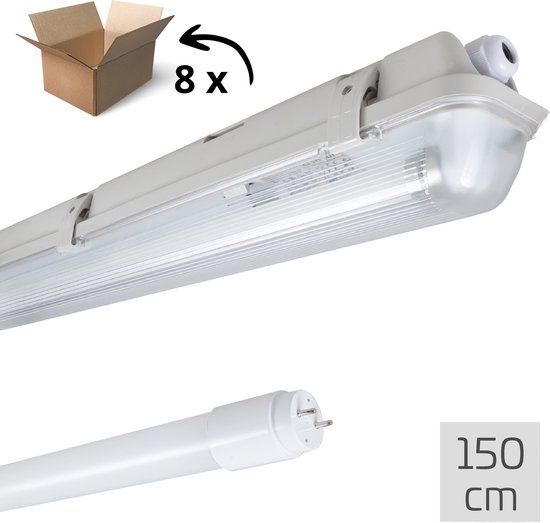 Proventa LED TL Licht Balken 150 cm - 8PACK armaturen incl. LED TL ...