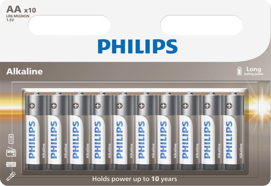 Philips Entry Alkaline AA - 10 stuks | bol