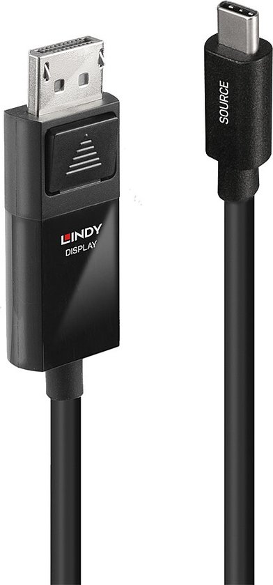 LINDY USB-C-displaykabel USB-C stekker, DisplayPort-stekker 2.00 m ...