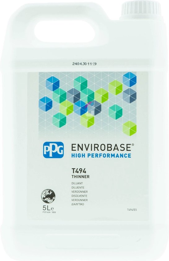 PPG T494 Envirobase Thinner 5 liter | bol