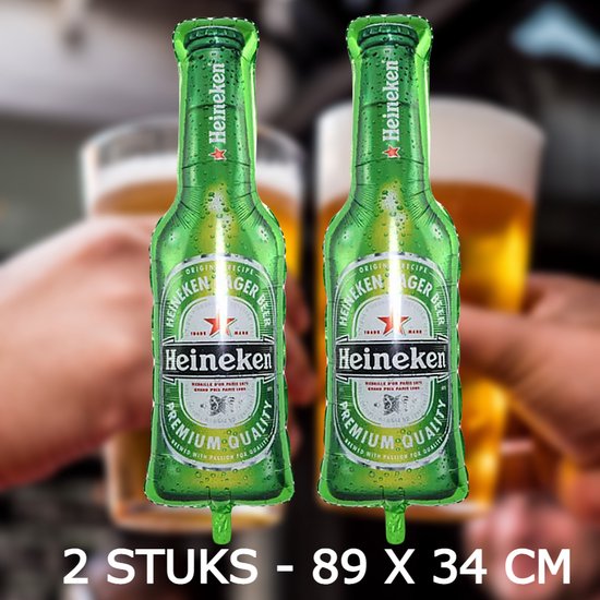 Allernieuwste.nl® 2 STUKS Opblaasbare Heineken Fles Ballonnen ...