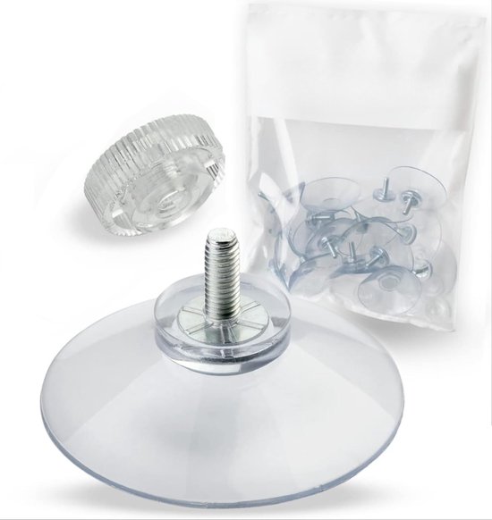 Zuignap met schroefdraad - Transparante Zuignap - 20 Stuks | bol