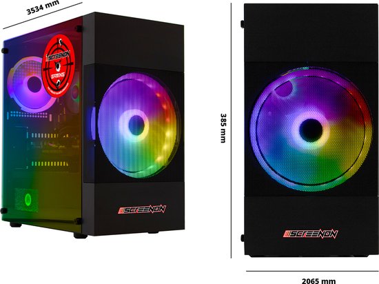 ScreenON - Game Computer / Gaming PC Set (32" Monitor + Muis ...