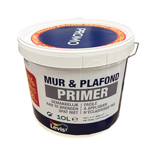 Levis primer muur en plafond wit 10l (20% gratis) | bol