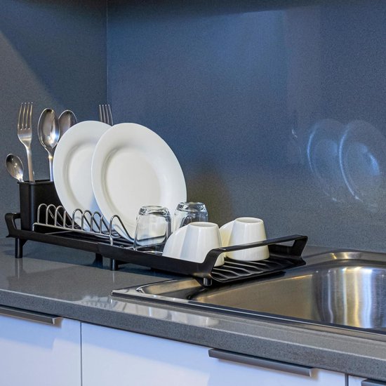 Afdruiprek, Compact Uitschuifbaar Afdruiprek, Afvoer naar Gootsteen ...