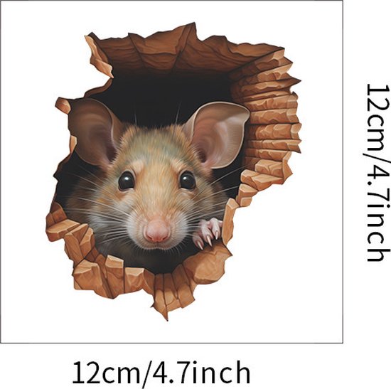 Muizen plint sticker - Glow in the dark - plintstickers - muis in de ...