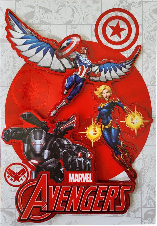 Marvel Avengers - Grote 3D wenskaart - met holografisch effect ...