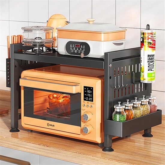 Magnetronstandaard met 2 niveaus, uitbreidbare magnetron, mini ...