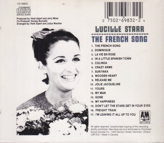 French Song, Lucille Starr | CD (album) | Muziek | bol