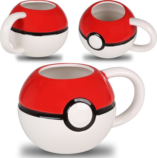 Pokemon Pokeball Keramische mok, rood-wit | bol