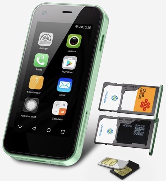 Slechts 8 bij 4 CM mini mobiele telefoon - Super kleine smartphone ...