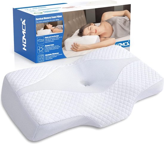 Memory Foam Kussen - Orthopedisch Hoofdkussen - Ergonomisch Traagschuim -... | bol