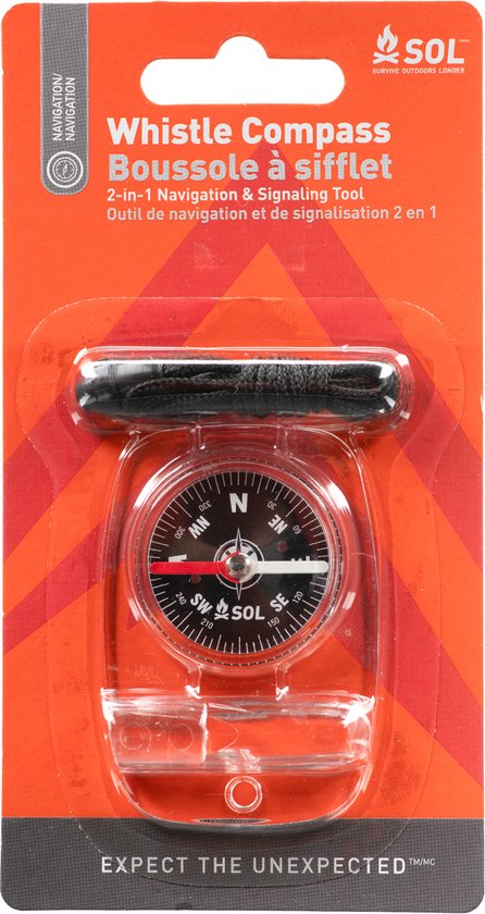 SOL Preppers Survival Kompas + Noodfluit + Safety Cord Survival Set ...