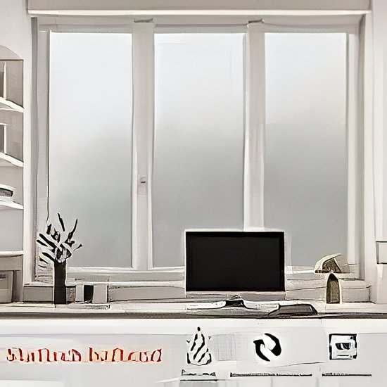 Statische raamfolie Privacy 50, lichtdoorlatend, op maat te snijden ...