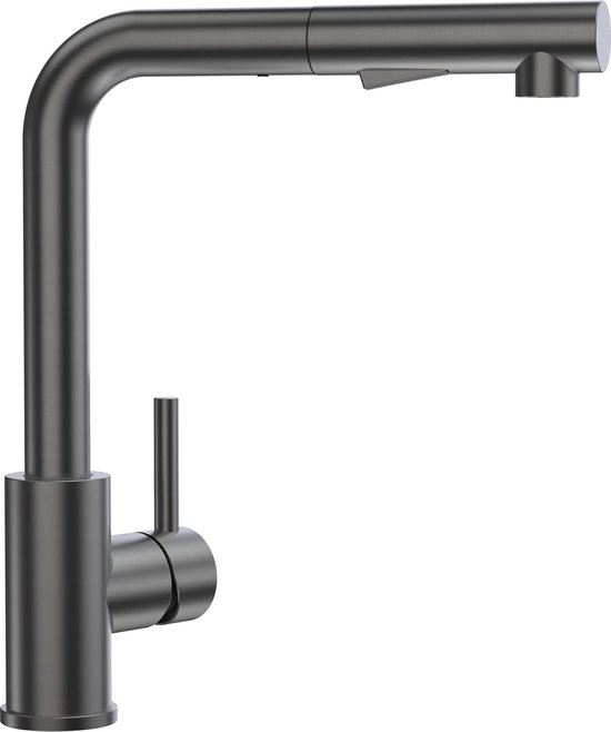YYChan KeukenKraan met Uittrekbare Uitloop - Keukenkraan Zwart Uittrekbaar - Keuken... | bol