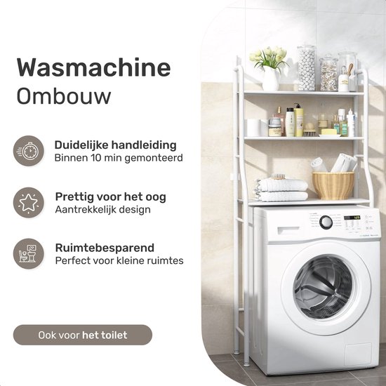 Wasmachine en Droger ombouw - 3 planken - Opbergrek voor boven ...