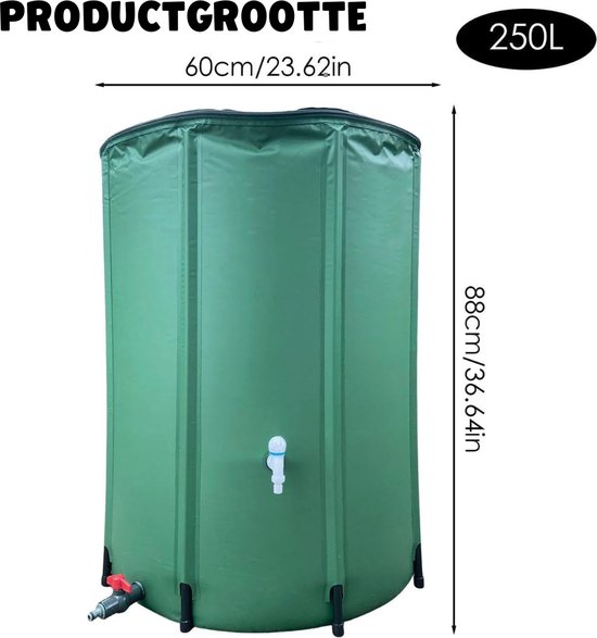 Watertank - Waterton (Opvouwbaar) - Opvouwbare Watertank voor ...