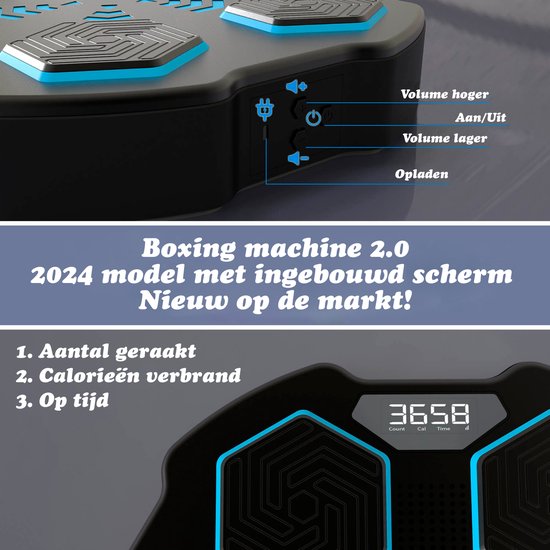 E-supply Boxing Machine 2.0 - Bokszak - Boksbal - Met handschoenen ...